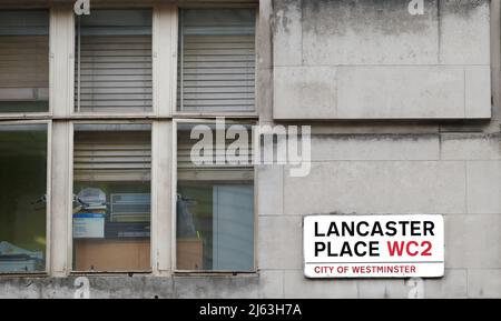 Lancaster Place Street Sign London England // Street sign for Lancaster ...