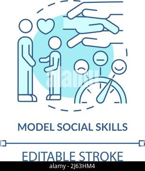 Model positive behavior turquoise concept icon Stock Vector Image & Art ...