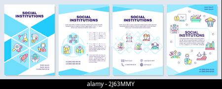 Sociology brochure template layout. Social research, sciences. Flyer ...
