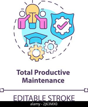 Total productive maintenance circle infographic template Stock Vector ...