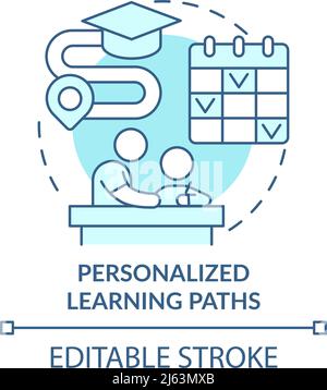 Personalized learning paths concept icon Stock Vector Image & Art - Alamy