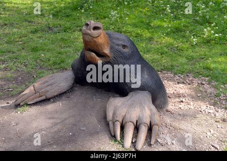 Giant mole installation in Bute Park, Cardiff Stock Photo - Alamy