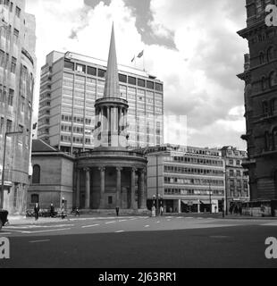 1960s, historical, Broadcasting House, central London headquarters of ...