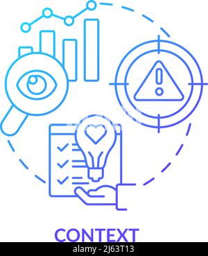 Context blue gradient concept icon Stock Vector Image & Art - Alamy
