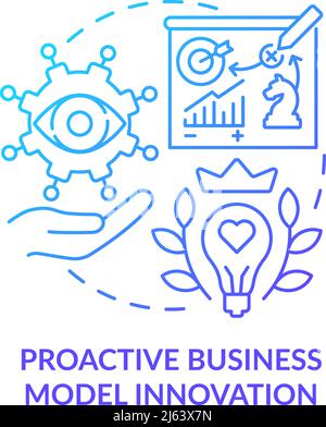 Proactive business model innovation concept icon Stock Vector Image ...