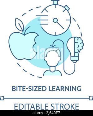 Bite sized learning concept icon Stock Vector Image & Art - Alamy