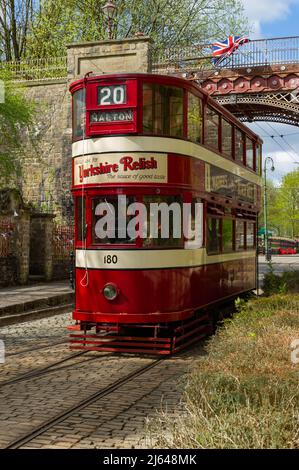 Leeds City Transport Tram at the Crich Tramway Museum, Derbyshire ...