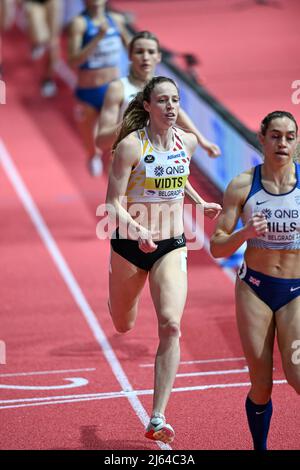 Noor Vidts participating in the Belgrade 2022 World Indoor ...