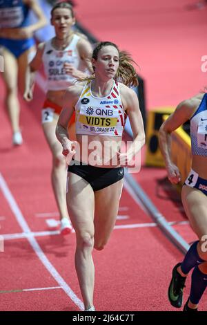 Noor Vidts participating at the Belgrade 2022 Indoor World ...