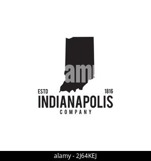 Indianapolis, Indiana, USA logo design template. Vector and ...