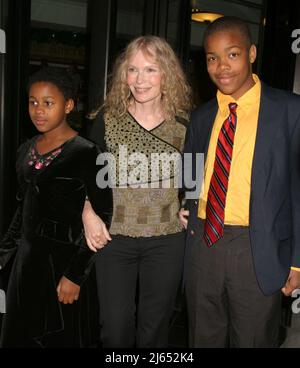Mia Farrow with children Kaeli-Shaw Farrow and Isaiah Justus Farrow ...