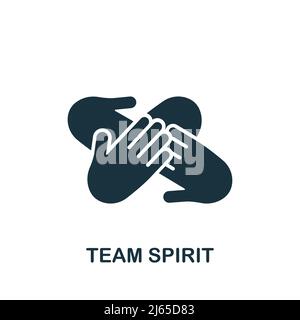 Team spirit icon. Monochrome simple sign from collaboration collection ...