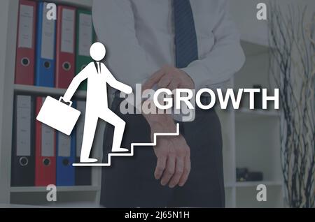 Growth concept illustrated by a picture on background Stock Photo - Alamy