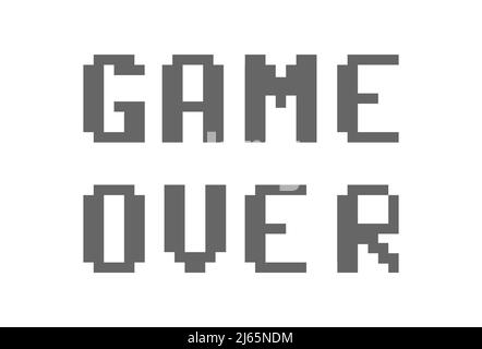 Vector game over phrase in pixel art Stock Vector Image & Art - Alamy