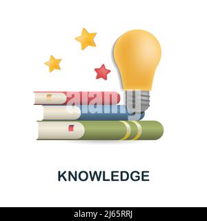 Knowledge icon. 3d illustration from e-learning collection. Creative ...
