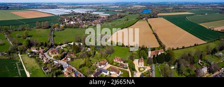 Aerial view of the Village of Ickham, Kent Stock Photo - Alamy