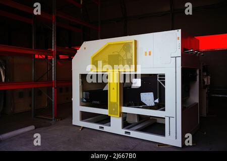 Modern air grate grain separator in the factory Stock Photo - Alamy