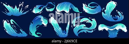 Water splash vfx animation sprite sheet. Stages of liquid aqua ...