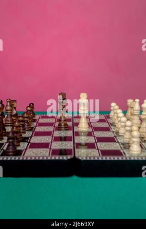 Two kings met on a chess board Stock Photo - Alamy