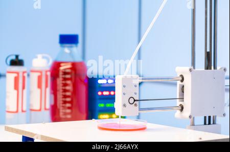 3D bioprinter ready to 3D print cells onto an electrode. Biomaterials ...