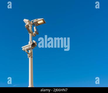 Light pole with surveillance camera, Berlin, Germany Stock Photo - Alamy