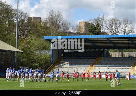 Halifax, England -24th April 2022 - Sam Eseh of Barrow Raiders. Rugby ...