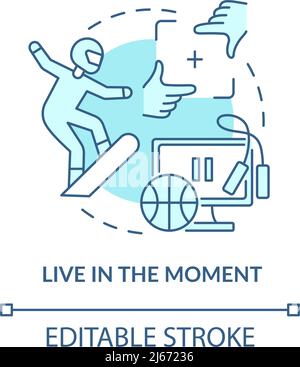 Live in present moment concept icon Stock Vector Image & Art - Alamy