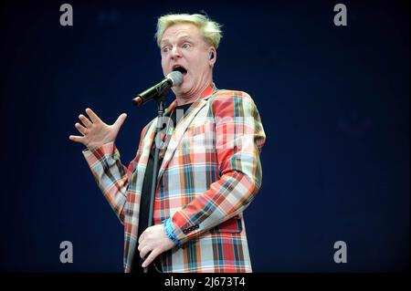 Andy Bell lead singer of Erasure performs live at Lets Rock Leeds 80s ...