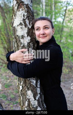 Embracing the beautiful silence of nature. young people spending the ...