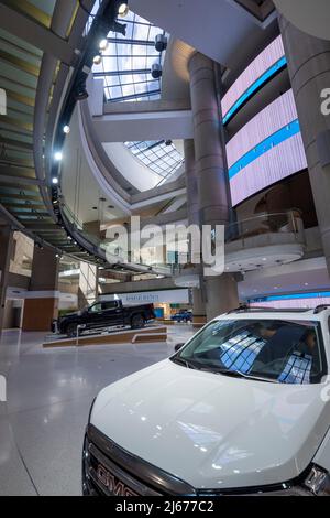 Interior of Detroit, Michigan Renaissance Center as viewed from inside ...