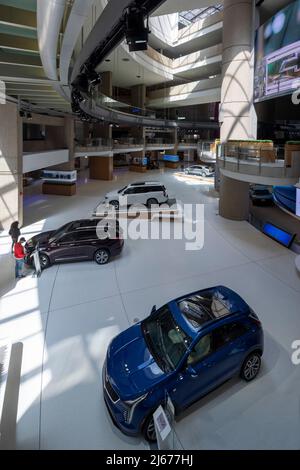 Interior of Detroit, Michigan Renaissance Center as viewed from inside ...
