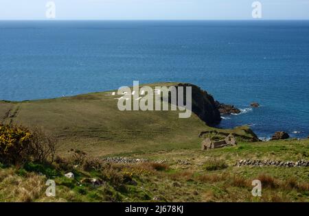 Crohy head World War Two Look Out Post (LOP) and EIRE sign, 74, Maghery ...