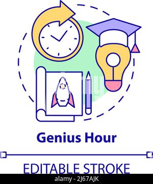 Genius hour concept Stock Vector Image & Art - Alamy