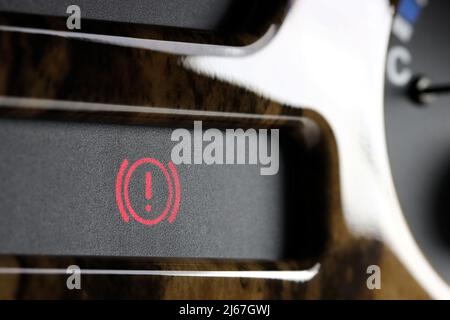 break system warning light in car dashboard Stock Photo - Alamy