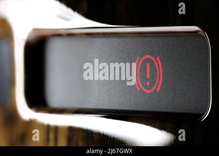 break system warning light in car dashboard Stock Photo - Alamy