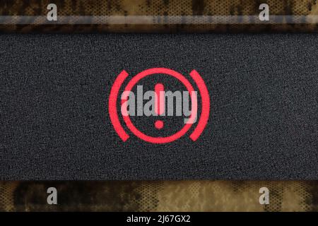 break system warning light in car dashboard Stock Photo - Alamy