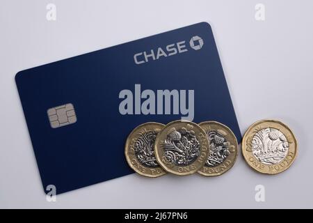 Chase Bank UK debit card. New digital-only bank launched in the UK by ...
