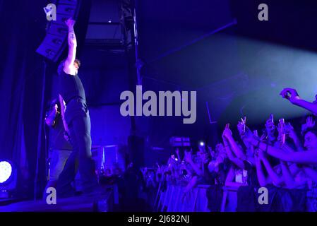 April 28, 2022, Naples, Italy: Irama, stage name of Filippo Maria Fanti ...