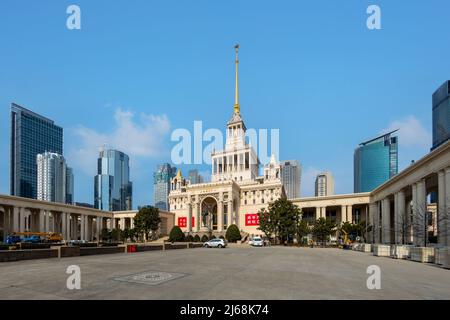 Architectural scenery of Shanghai Exhibition Center Stock Photo - Alamy