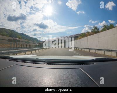 car ravel concept ride by speedway sunny summer day Stock Photo - Alamy