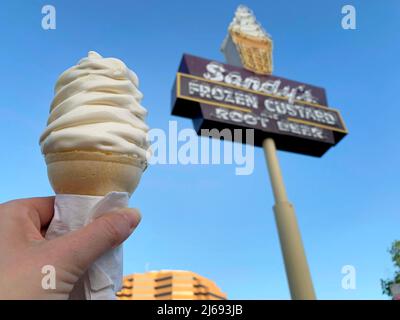Sandy's Custard shop in Austin, Texas Stock Photo - Alamy