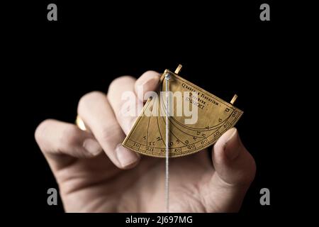 Precise replica of a 14th Century quadrant sundial, crafted by Master ...