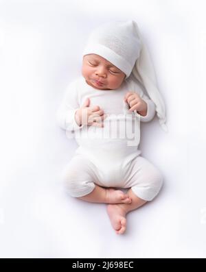 Sleeping baby, studio shot, United Kingdom, Europe Stock Photo - Alamy