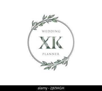 Initials XK letter monogram with elegant luxury style. Corporate ...