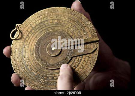 Replica of 15th Century Gothic Astrological Volvelle with Quadrant ...
