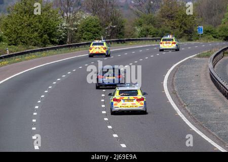 Police chase in Manchester, UK. April, 2022. TpacSafe stop tactics ...
