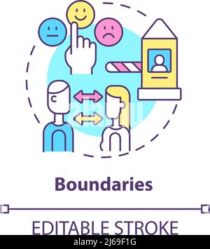 Healthy boundaries line illustration concept Stock Vector Image & Art ...