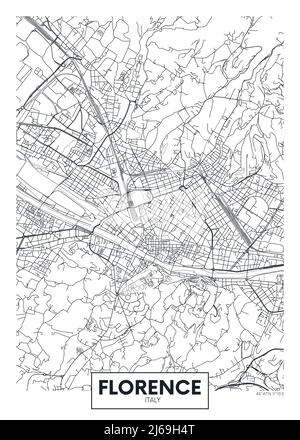 Italy, Florence line travel skyline set. Italy, Florence outline city ...
