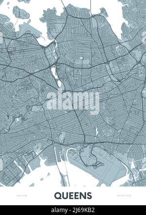 new york city queens district map Stock Vector Image & Art - Alamy