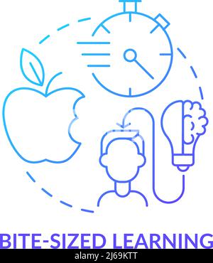 Bite sized learning concept icon Stock Vector Image & Art - Alamy